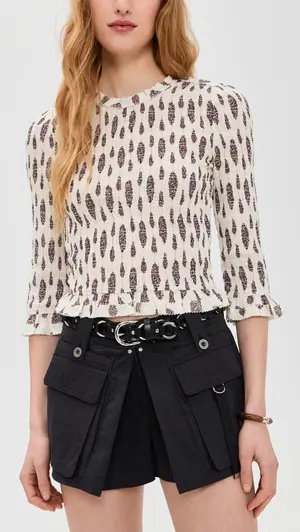 Isabel Marant Étoile Bali Leather Belt - Black/silver