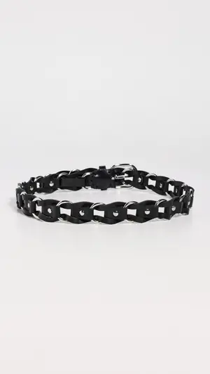Isabel Marant Étoile Bali Leather Belt - Black/silver