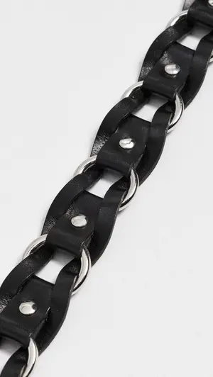 Isabel Marant Étoile Bali Leather Belt - Black/silver