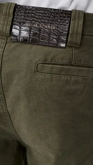 WALES BONNER Brixton Shorts - Olive