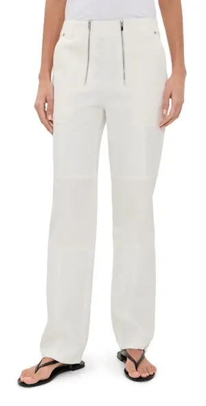 Tibi Twill Cargo Fischer Jeans - White
