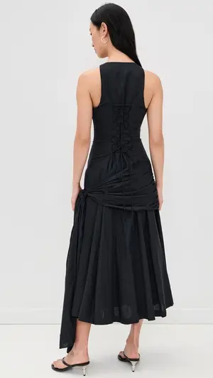 GUIZIO Victoire Midi Dress - Black