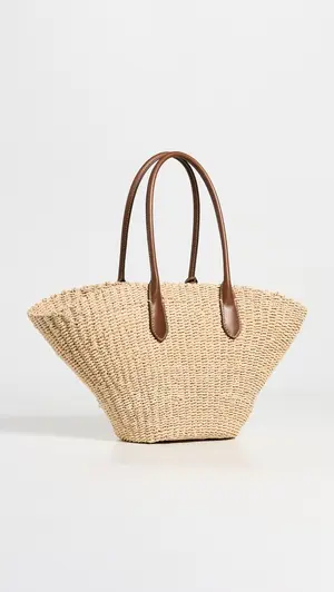 Polo Ralph Lauren Raffia Basket Tote - Natural/cuoio