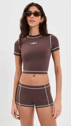 Staud Wake Boyshort Bikini Bottom