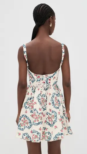 Agua Bendita Spring Underwire Eyelet Mini Dress