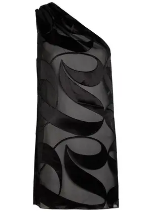 DELOS Amaris Devoré Georgette Mini Dress