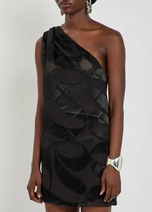 DELOS Amaris Devoré Georgette Mini Dress