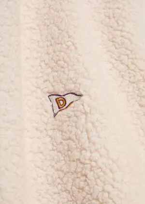 DRAKE'S Logo-embroidered Bouclé Jacket - Ecru