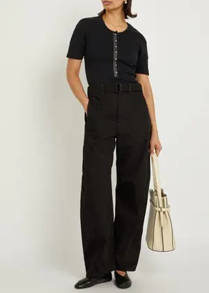 LEMAIRE High-rise Barrel-leg Jeans