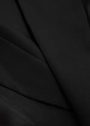 DELOS Gilbert Double-breasted Silk Jacket - Black