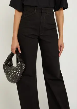 LEMAIRE High-rise Barrel-leg Denim Jeans - Black
