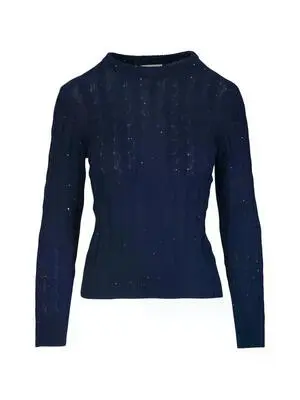 Kinross Cashmere Cable-knit Crew-neck Sweater