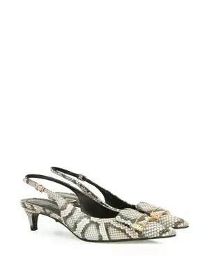 SERGIO ROSSI Evolv Printed Buckle Pumps - Neutrals