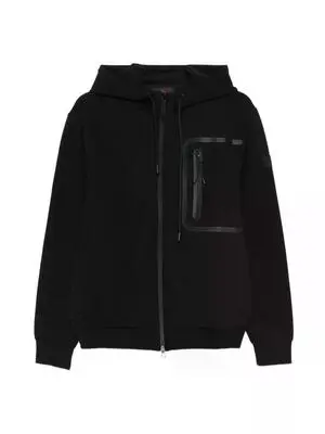 Peuterey Zip Hooded Sweater - Black