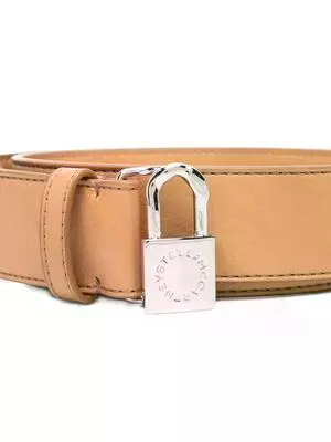 Stella McCartney Ryder Padlock Belt - Neutrals
