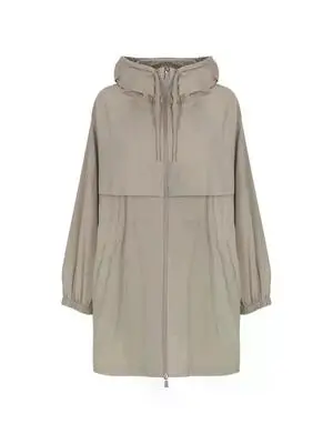 Herno Hooded Zip-up Parka Coat - Neutrals