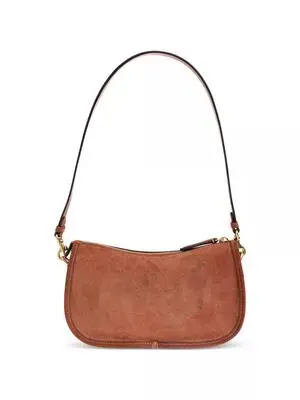 COACH Waverly Suede Chain-link Shoulder Bag - Brown