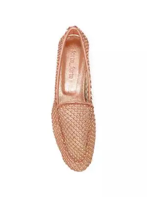 FORTE_FORTE Embellished Loafers - Orange