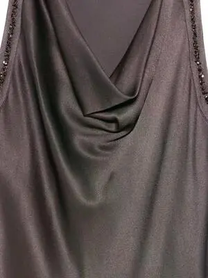 Antonelli Firenze Becky Embellished Cowl-neck Blouse - Brown