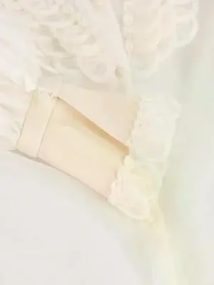 Valentino Garavani Embroidered Organza Shirt - Neutrals