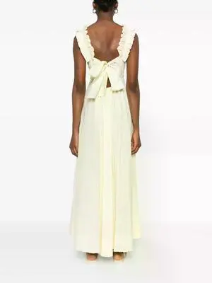 Liu Jo Long Dress With Ruching - Neutrals