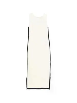 PHILO-SOFIE Contrasting-trim Sleeveless Midi Dress - Neutrals