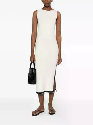 PHILO-SOFIE Contrasting-trim Sleeveless Midi Dress