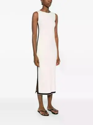 PHILO-SOFIE Contrasting-trim Sleeveless Midi Dress