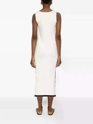 PHILO-SOFIE Contrasting-trim Sleeveless Midi Dress