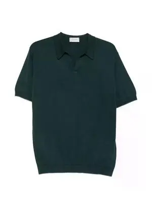 John Smedley Noah Polo-collar T-shirt - Green