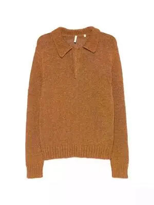 SUNFLOWER Half-button Polo Shirt - Brown