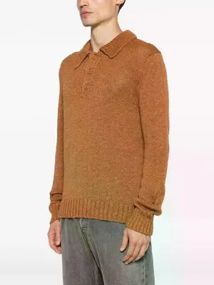 SUNFLOWER Half-button Polo Shirt - Brown