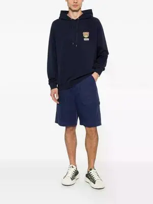 Moschino Bear-print Hoodie - Blue