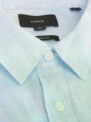 Vince Chest-pocket Linen Shirt - Blue