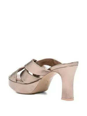 Unisa Ocan Woven Platform Sandals - Brown