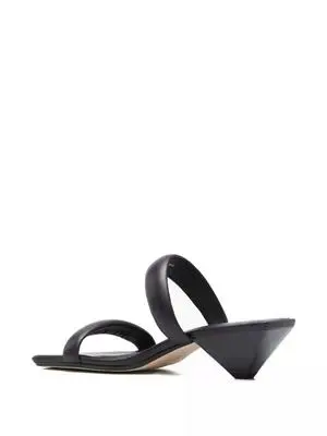 JVAM Leather Sandals With Geometric Heel