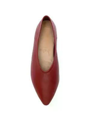 BABÚ MILANO Leather Pointed-toe Flat Pumps