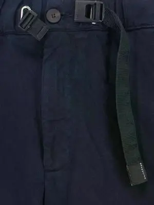 WHITE SAND Belted Trousers - Blue