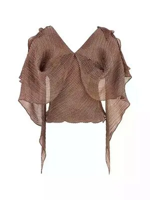 KIKO KOSTADINOV Plexus Crinkled Blouse - Red