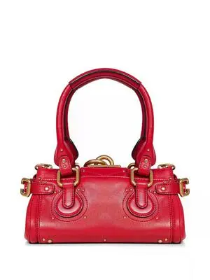Chloé Paddington Leather Shoulder Bag - Red