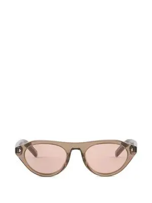 Prada Sunglasses With Metal Plaque - Brown