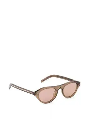 Prada Sunglasses With Metal Plaque - Brown