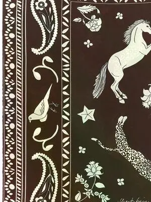 Alberto Biani Patterned Silk Scarf - Brown