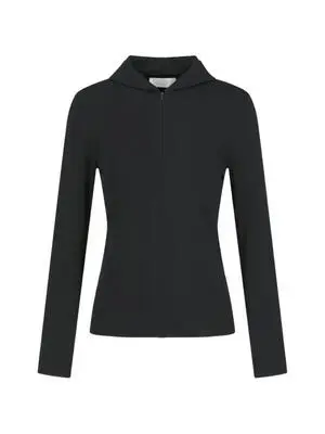 AMOMENTO Knit Half Zip-up Hoodie
