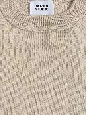 Alpha Studio Ribbed Hem Sweater