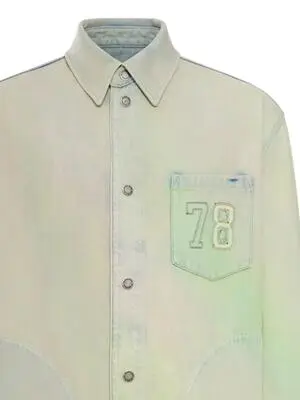 GOLDEN GOOSE Embroidered Denim Jacket - Neutrals