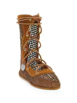 KIKO KOSTADINOV Reticella Suede Ankle Boots - Brown