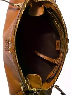 Miu Miu Caprice Leather Clutch - Brown