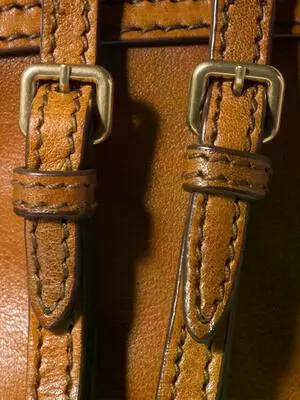 Miu Miu Caprice Leather Clutch - Brown