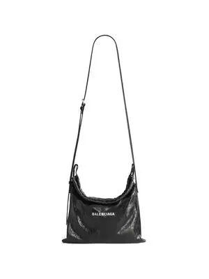 Balenciaga Medium Leather Messenger Bag - Black